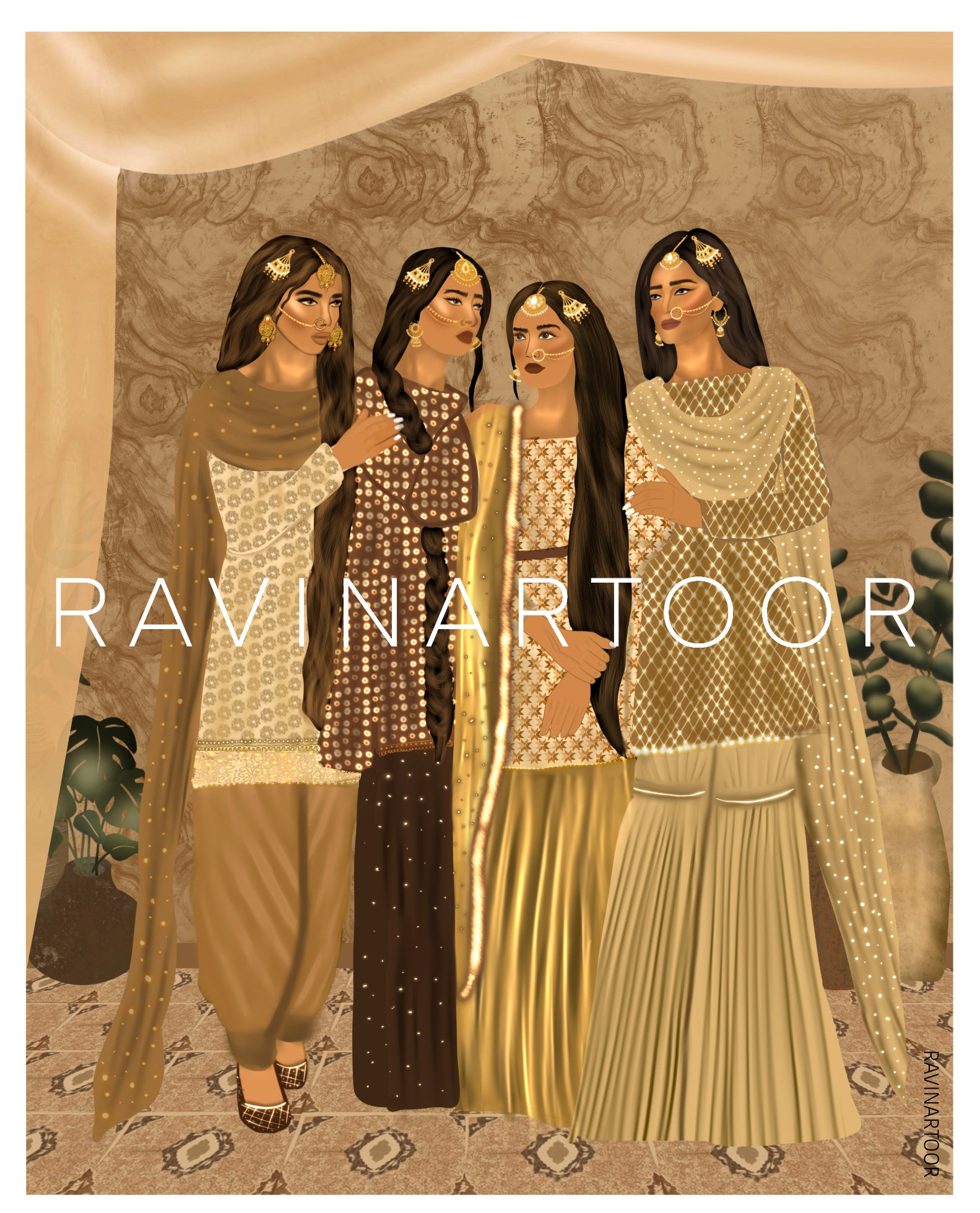 Four Sisters | Art Print – RAVINARTOOR